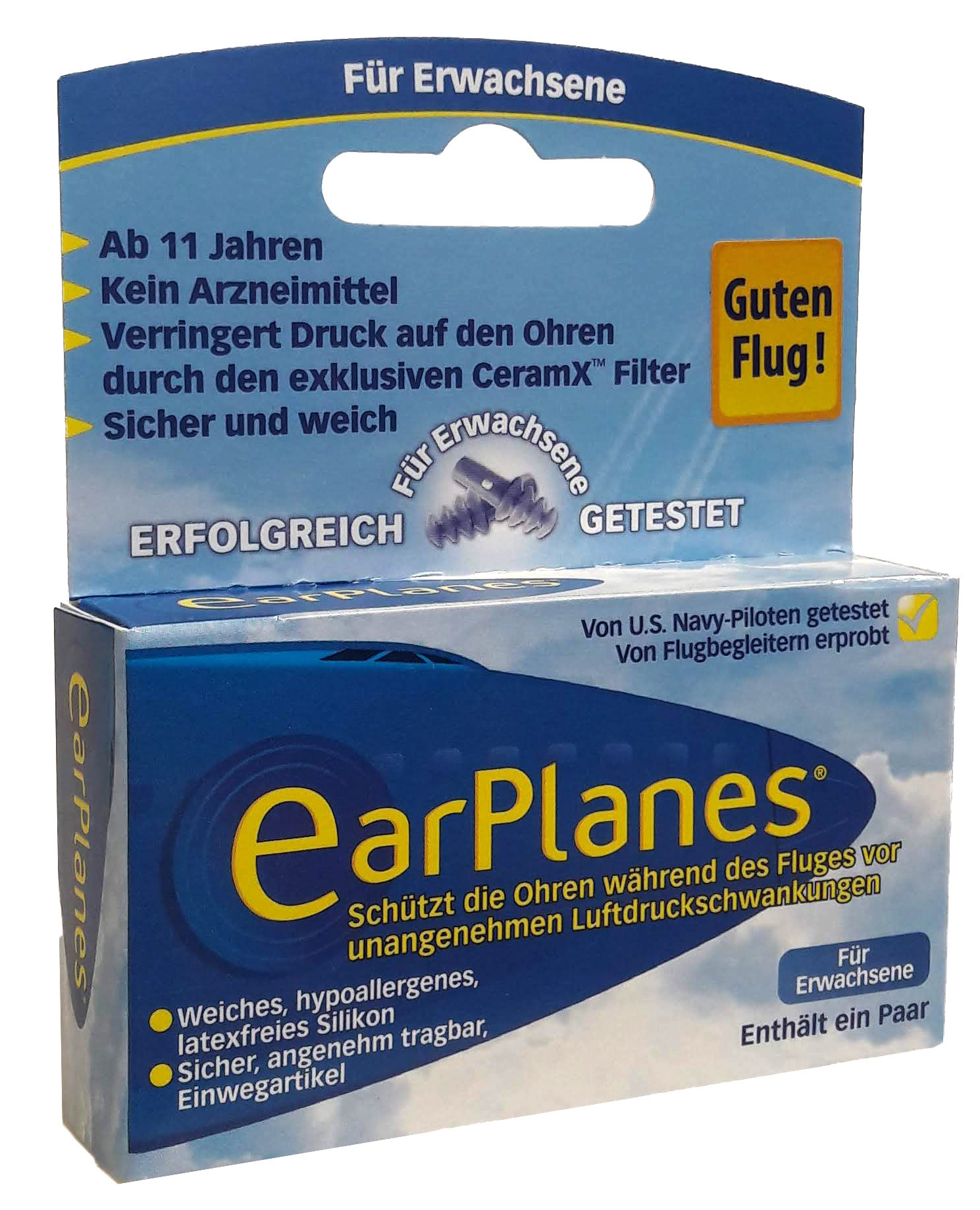 earplanes Adult Ohrstöpsel | auric Hörsysteme